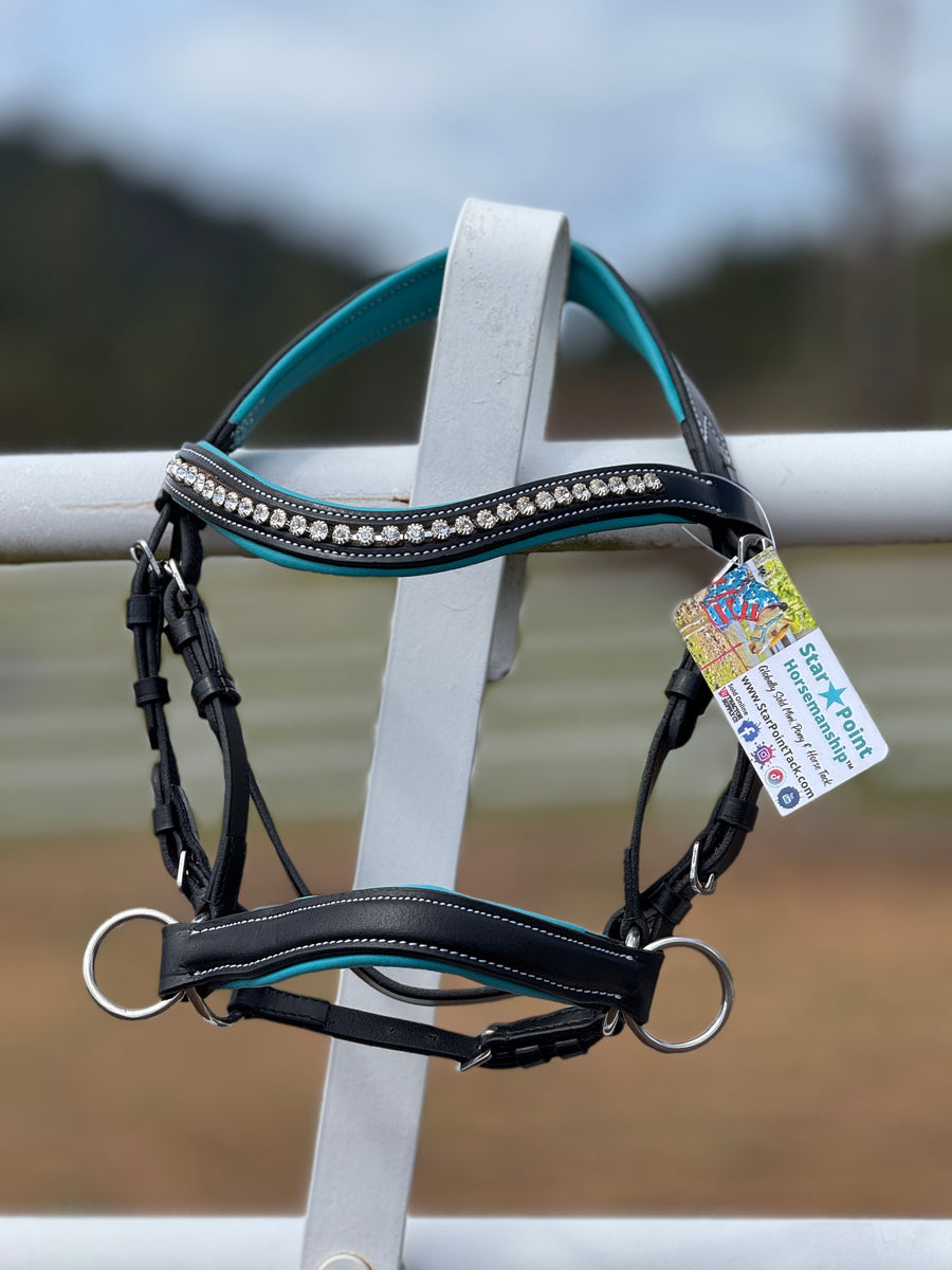 Side Pull Leather Bridle & Reins Set for Mini, Pony & Horse | Star Point